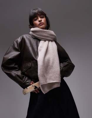 Mango cashmere oversized scarf in beige | ASOS