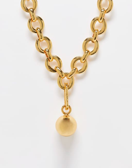 Mango chunky chain necklace in gold | ASOS