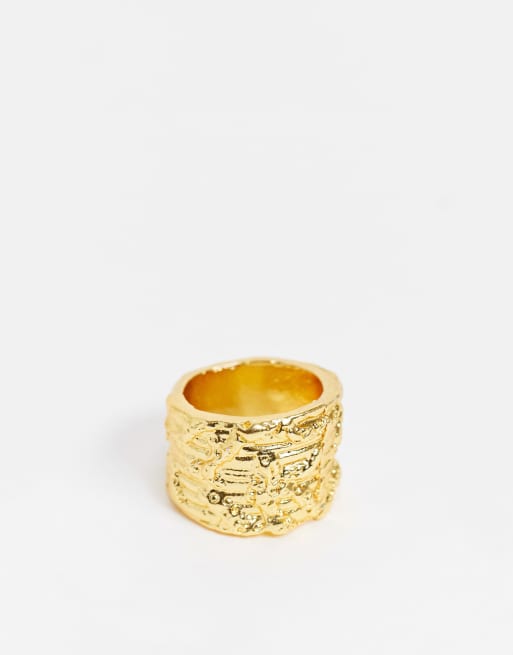 Mango chunky ring in gold | ASOS