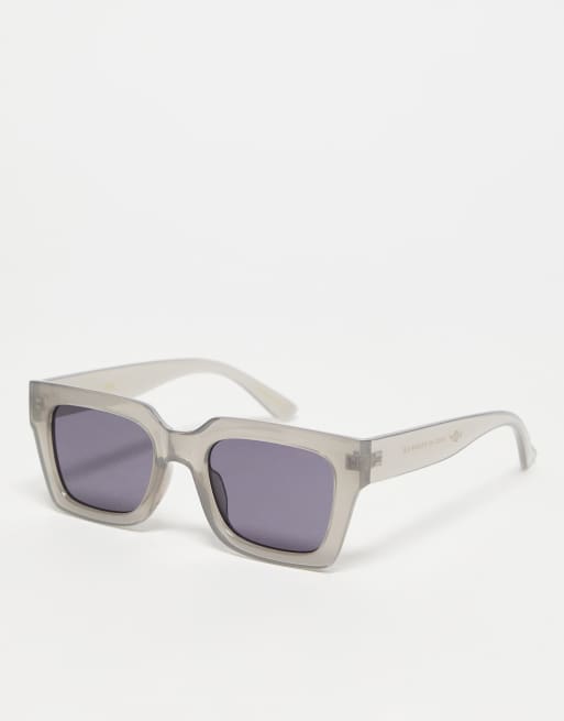 Mango classic shape sunglasses in silver | ASOS