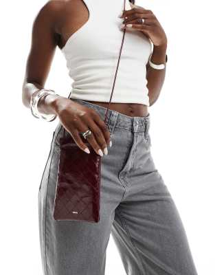 Mango crossbody phone pouch in red | ASOS