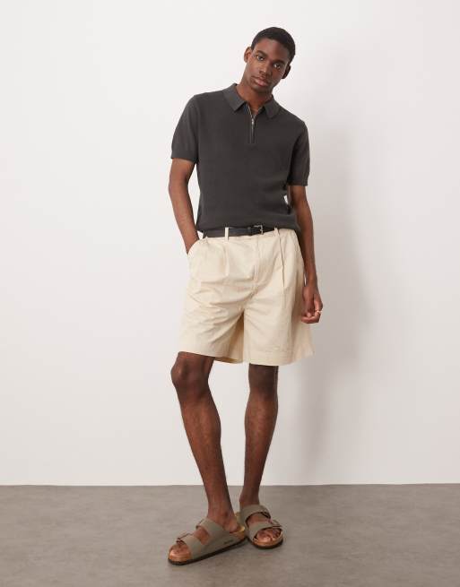 Mango fine knit polo shirt in charcoal | ASOS