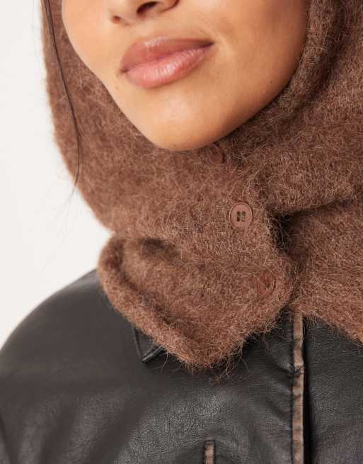 Mango knit snood in brown | ASOS