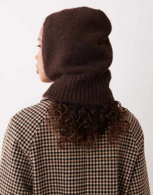 Mango knitted snood in chocolate brown | ASOS
