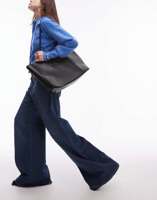 Mango large tote bag in black | ASOS