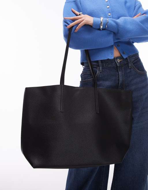 Mango large tote bag in black | ASOS
