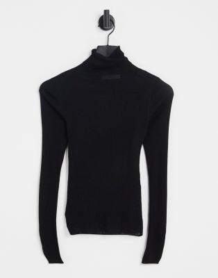 Mango - Mesh top met hoge hals in zwart | ASOS