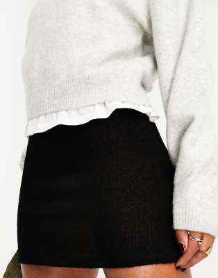 Mango mini skirt in black | ASOS