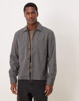 Mango overshirt in grey | ASOS