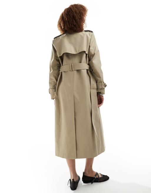 Mango premium trench coat in beige | ASOS