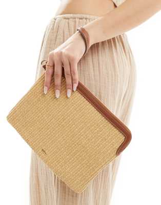 Mango raffia beach purse in natural | ASOS