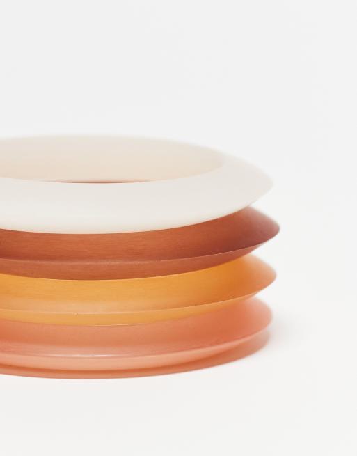 Mango resin multi pack bangles in neutral | ASOS