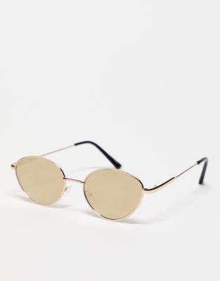 Mango round lense sunglasses in brown | ASOS