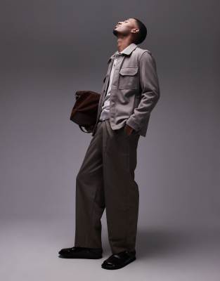 Mango shacket in gray | ASOS