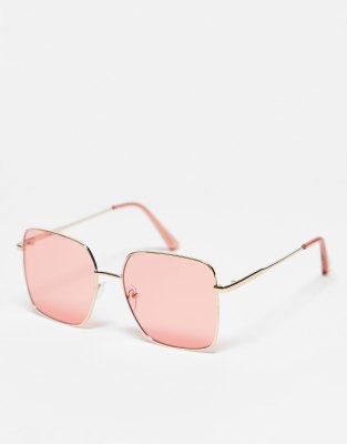 Mango sunglasses with pink tinted lense | ASOS