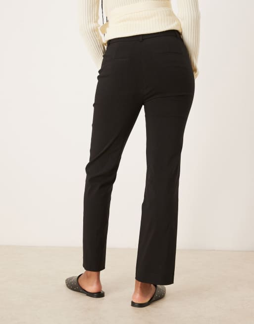Mango tailored cropped pants in black | ASOS