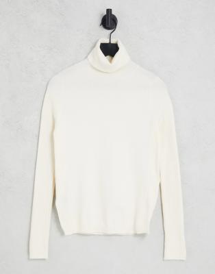 Mango - Top à col montant - Crème | ASOS
