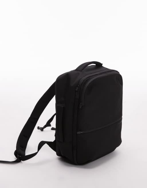 Mango travel multi pocket backpack in black | ASOS