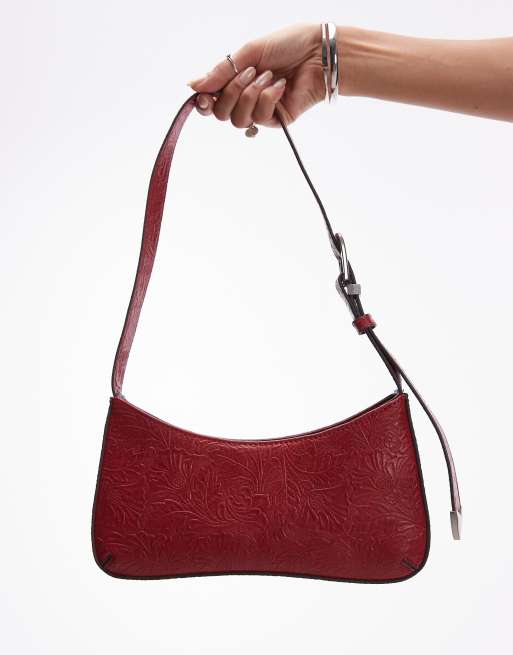 Mango western embellished shoulder bag in red | ASOS