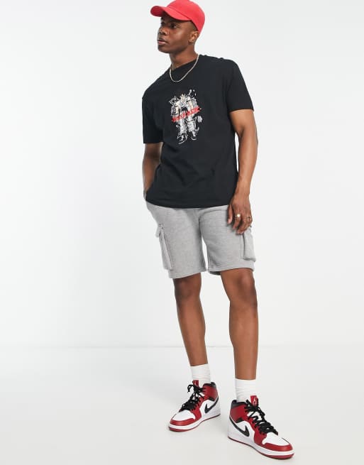 Marbek saiyan anime print T-shirt in black | ASOS
