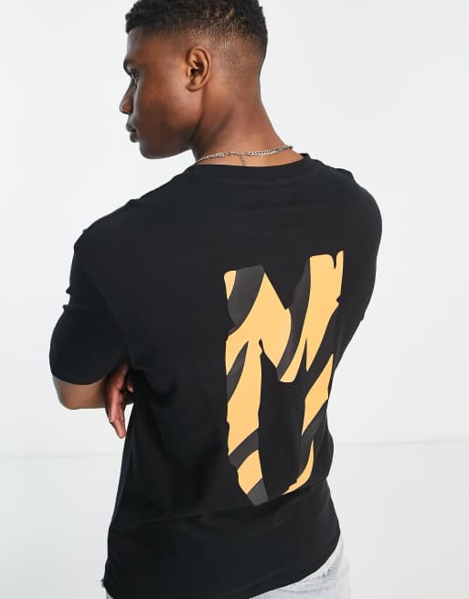 Marbek tiger back print t-shirt in black | ASOS