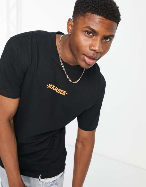 Marbek tiger back print t-shirt in black | ASOS