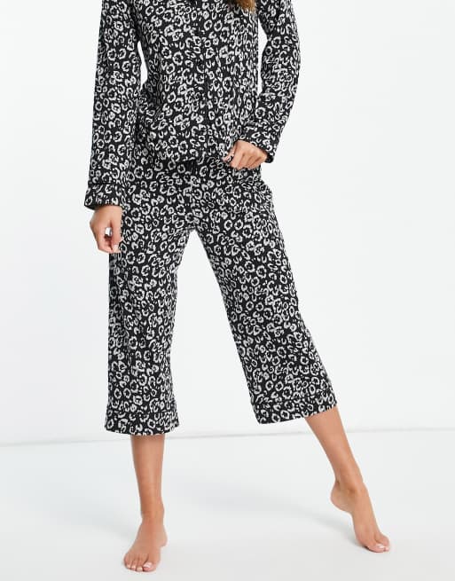 Chelsea Peers Petite eco jersey revere top and trouser pyjama set in ...