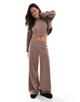 Miss Selfridge cosy soft touch wide leg trouser | ASOS