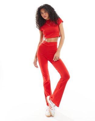 Miss Selfridge - Legging d'ensemble - Rouge | ASOS