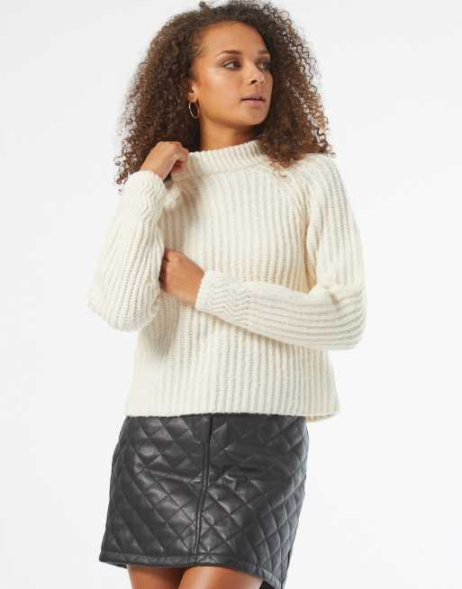 Miss Selfridge Mini Jupe Matelassée En Imitation Cuir Noir Asos