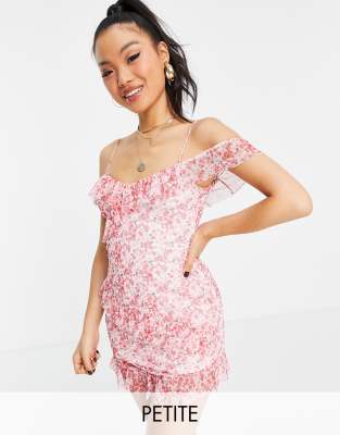 Miss Selfridge Mesh Mini Dress In Ditsy Print-white | ModeSens