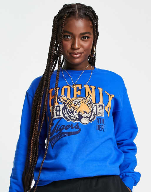 Miss Selfridge Phoenix Sweat Bleu Asos