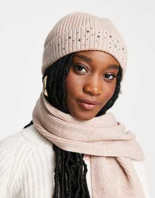 MISS SELFRIDGE PINK GEM BEANIE | ASOS