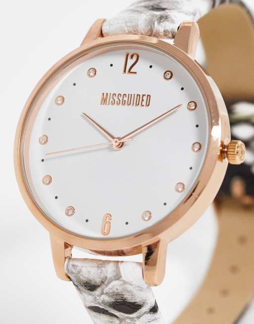 Missguided analogue watch in faux snakeskin | ASOS