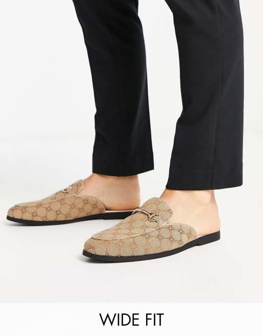 Mocasines Beis Estilo Mules Con Bridón De Truffle Collection Wide Fit