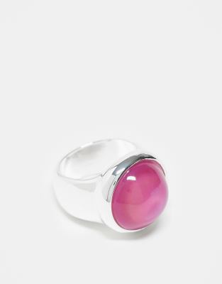 Monki - Anello argentato con colore cangiante in base all'umore | ASOS