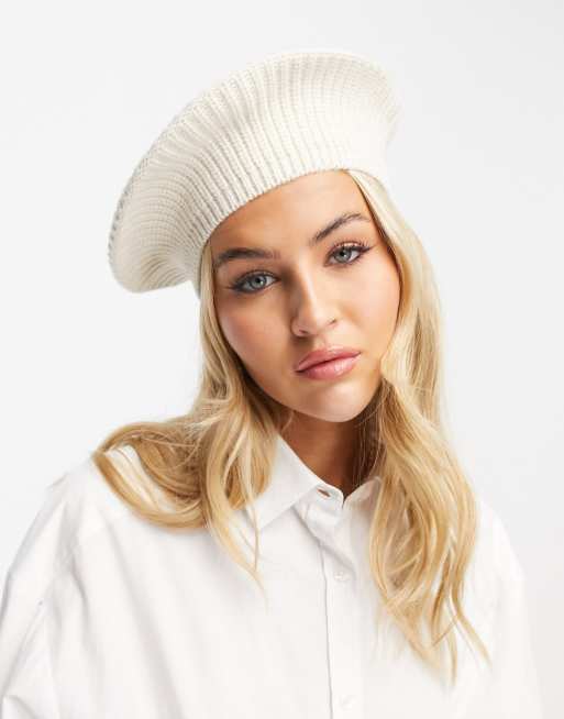 Monki beret in white | ASOS