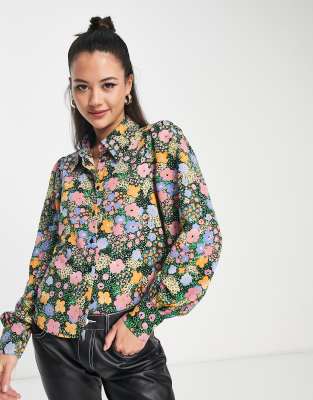 Monki - Blouse à imprimé fleurs - Multicolore | ASOS