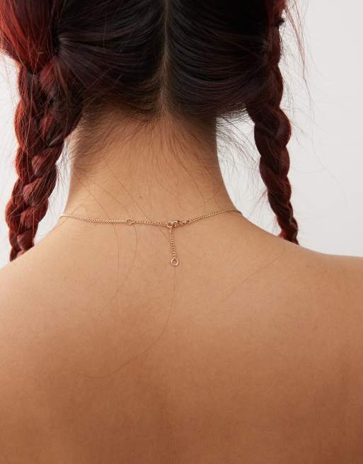 Monki heart pendant necklace in gold | ASOS