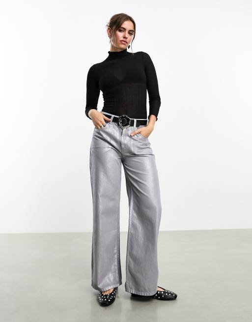 Monki High Neck Long Sleeve Top In Black Asos