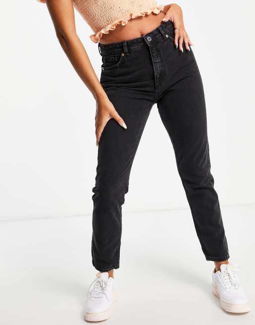 Monki Taiki High Waist Mom Jean In Black Modesens Atelier Yuwa Ciao Jp