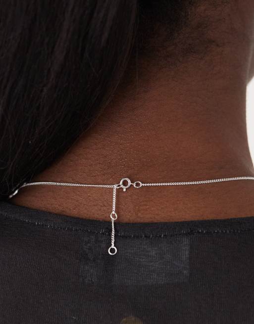 Monki mini heart pendant necklace in silver | ASOS