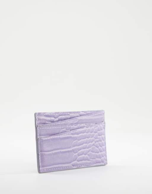 Monki PU croc card case in lilac - LILAC | ASOS
