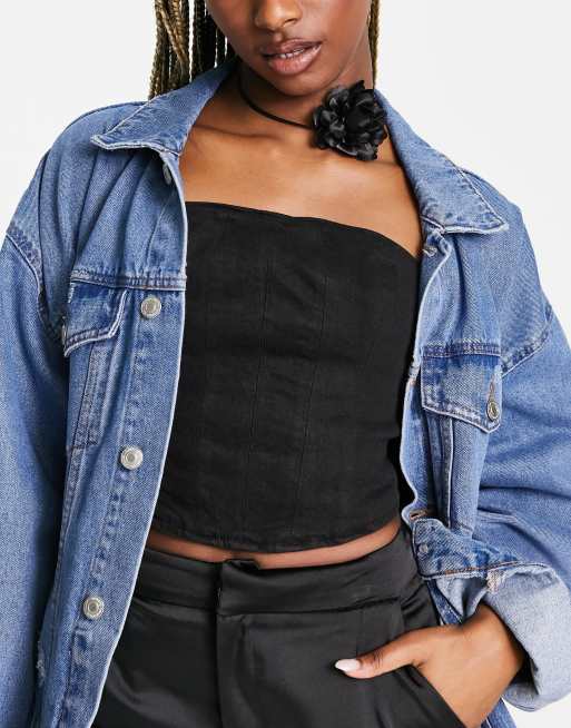 Monki rose corsage necklace in black | ASOS