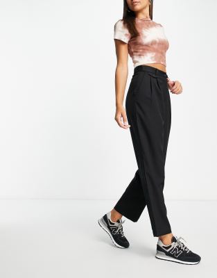Monki tailored pants in black - BLACK | ASOS