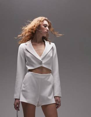 Mono corto blanco estilo americana con abertura de Topshop | ASOS
