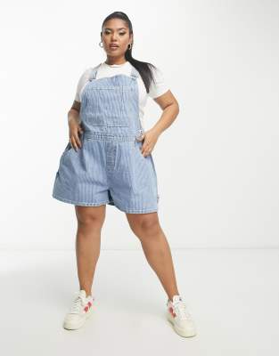 Mono corto vaquero a rayas azules de estilo utilitario de Cotton On ...