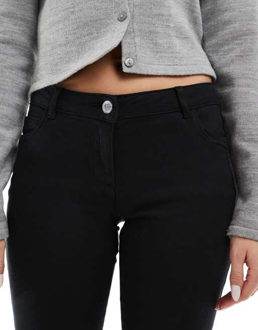 Morgan low waist skinny jean in black | ASOS