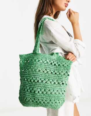 My Accessories London woven crochet tote bag | ASOS