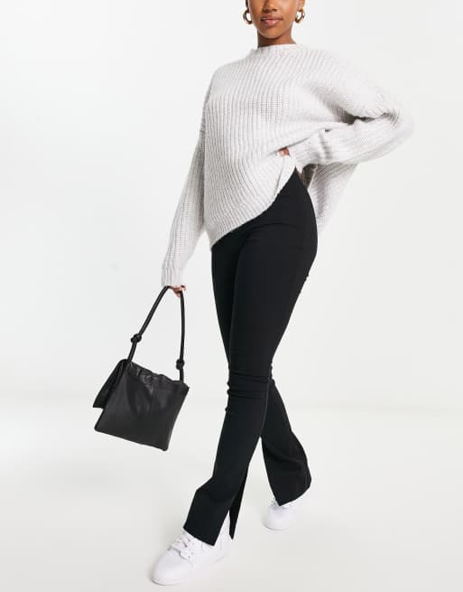 NA-KD x Angelica Blick - Pantalon fendu - Noir | ASOS